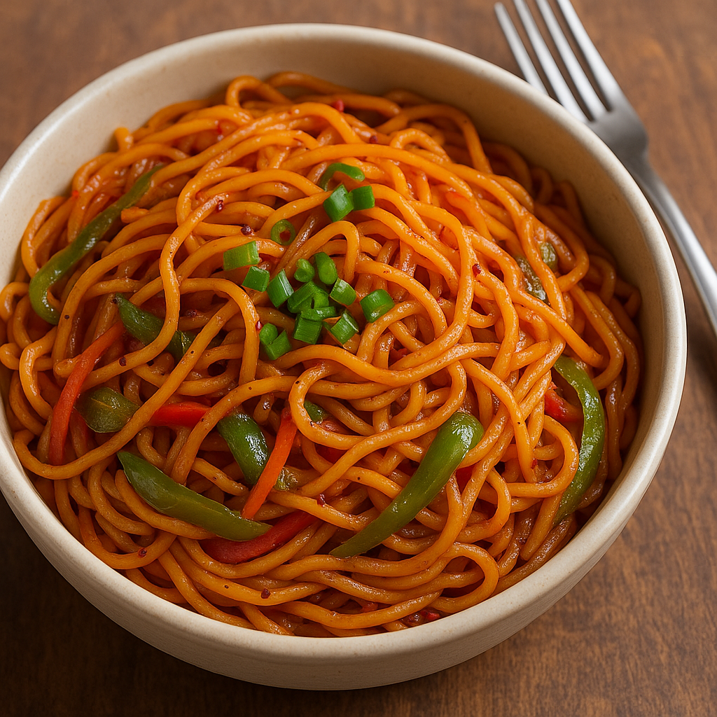Indo-Chinese Chili Garlic Noodles – Spicy Street-Style Delight – The ...